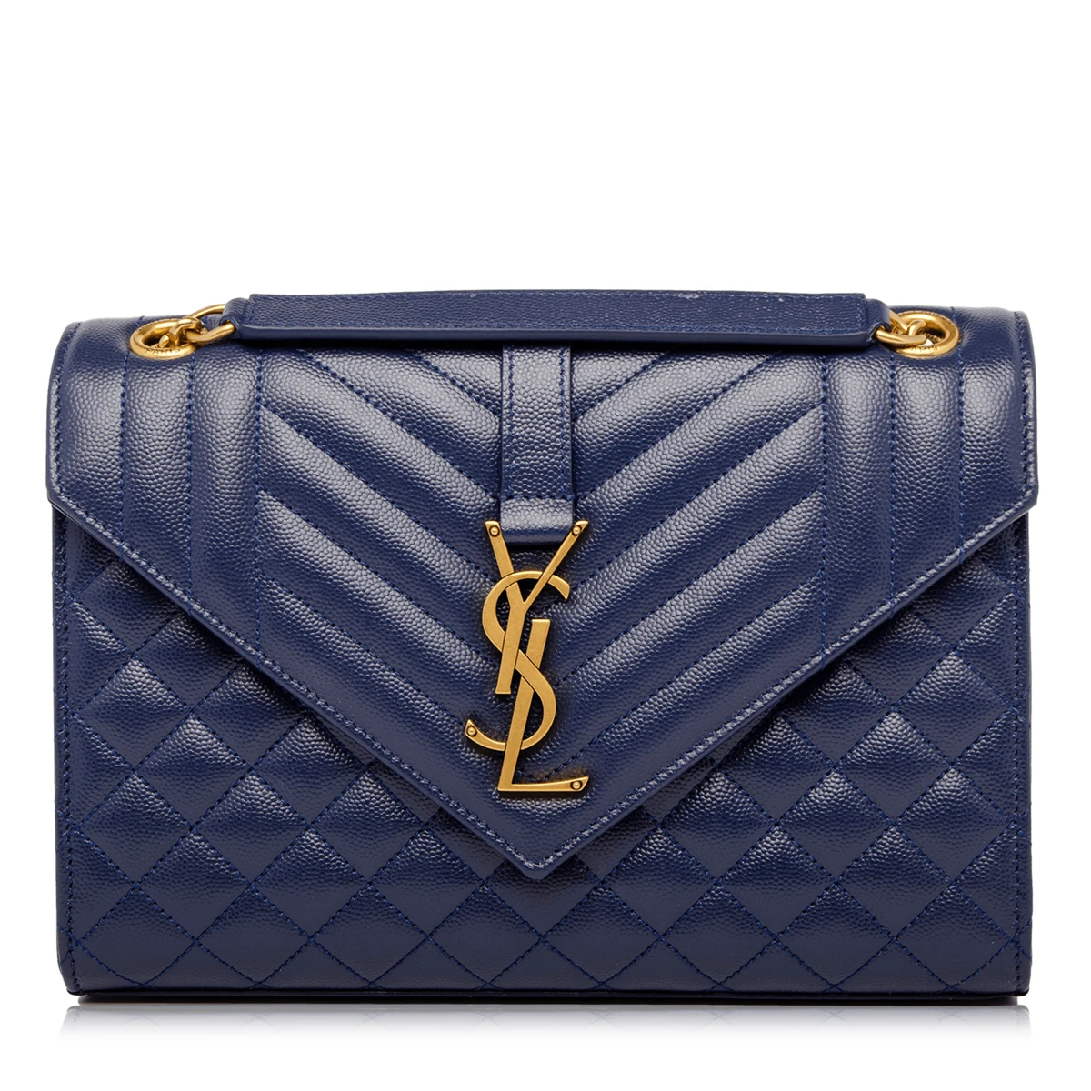 Saint Laurent Blue Envelope Triquilt Medium 520006